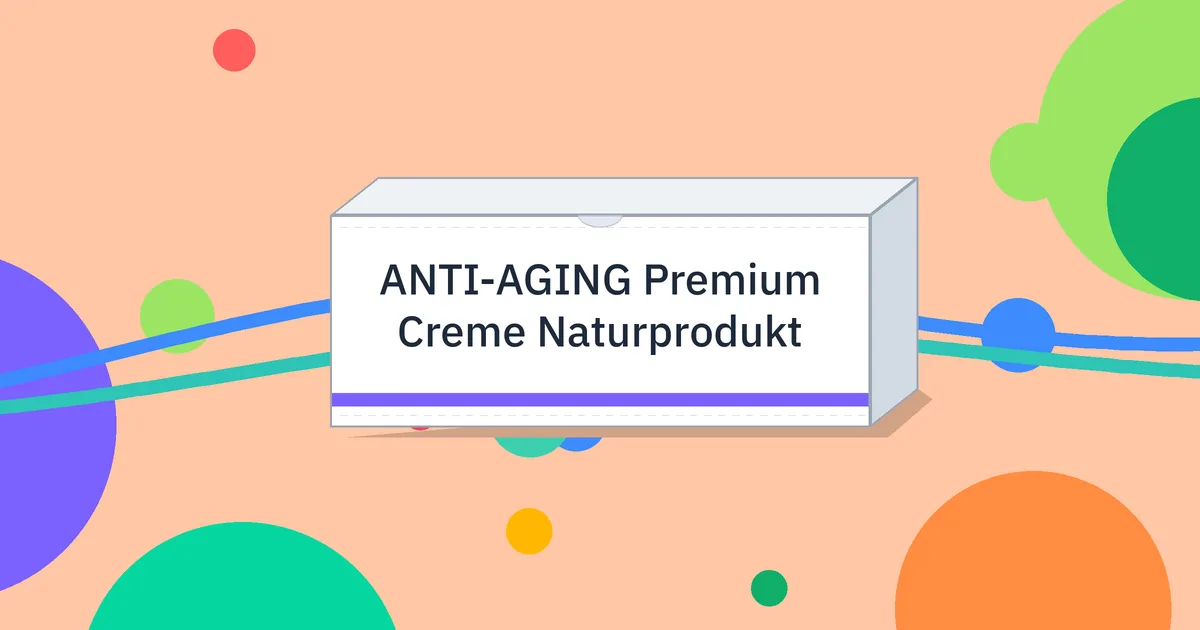 Symbolbild: Packung mit der Aufschrift ANTI-AGING Premium Creme Naturprodukt (PZN 12672437) – Verfügbarkeit und Bezug in Apotheken in Frankfurt am Main