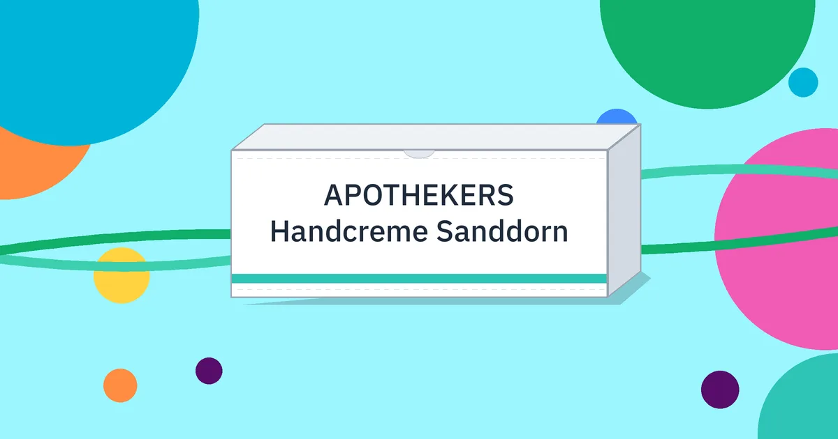 Symbolbild: Packung mit der Aufschrift APOTHEKERS Handcreme Sanddorn (PZN 11873429) – Verfügbarkeit und Bezug in Apotheken in Frankfurt am Main