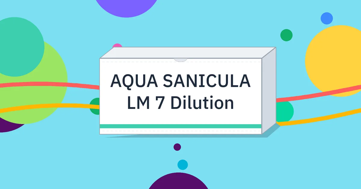 Symbolbild: Packung mit der Aufschrift AQUA SANICULA LM 7 Dilution (PZN 13381831) – Verfügbarkeit und Bezug in Apotheken in Frankfurt am Main