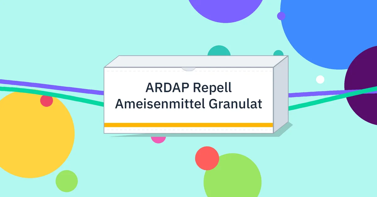 Symbolbild: Packung mit der Aufschrift ARDAP Repell Ameisenmittel Granulat (PZN 19293476) – Verfügbarkeit und Bezug in Apotheken in Frankfurt am Main