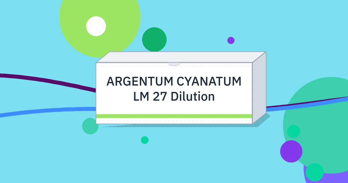 Symbolbild: Packung mit der Aufschrift ARGENTUM CYANATUM LM 27 Dilution (PZN 13390741) – Verfügbarkeit und Bezug in Apotheken in Frankfurt am Main