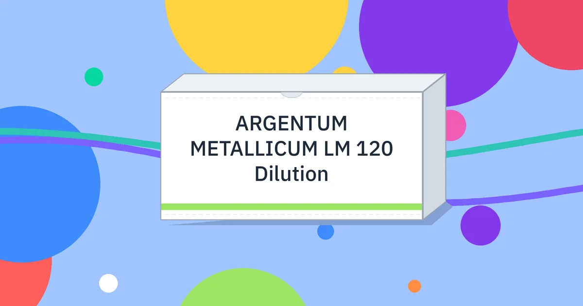 Symbolbild: Packung mit der Aufschrift ARGENTUM METALLICUM LM 120 Dilution (PZN 12768054) – Verfügbarkeit und Bezug in Apotheken in Frankfurt am Main