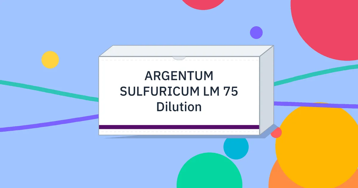 Symbolbild: Packung mit der Aufschrift ARGENTUM SULFURICUM LM 75 Dilution (PZN 12770306) – Verfügbarkeit und Bezug in Apotheken in Frankfurt am Main