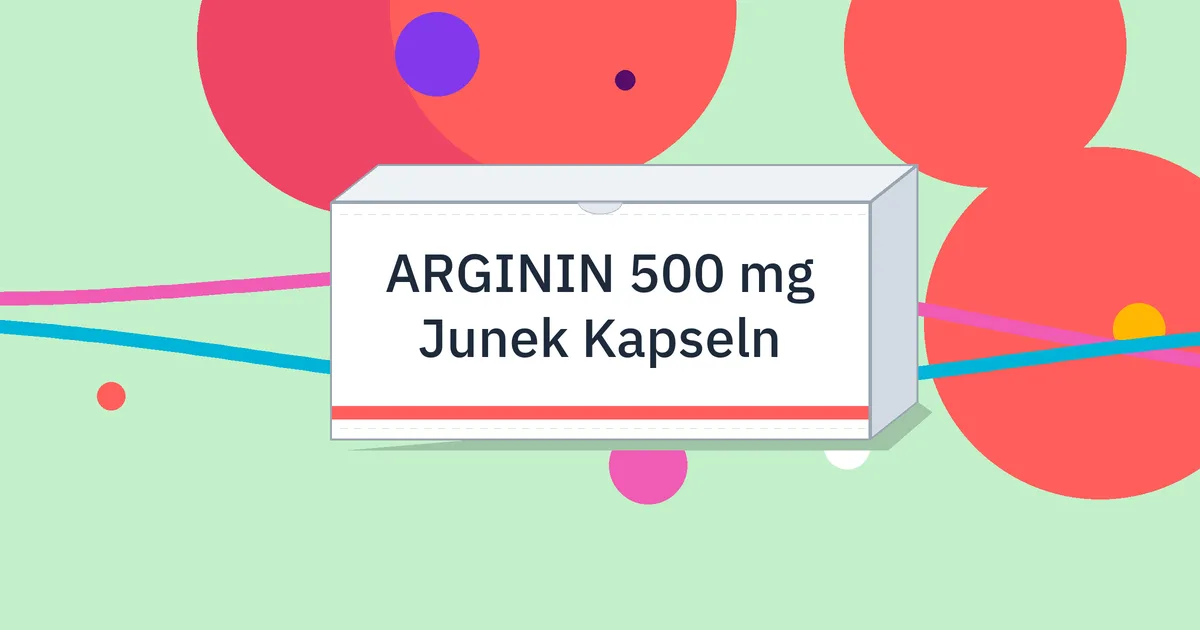 Symbolbild: Packung mit der Aufschrift ARGININ 500 mg Junek Kapseln (PZN 10030746) – Verfügbarkeit und Bezug in Apotheken in Frankfurt am Main