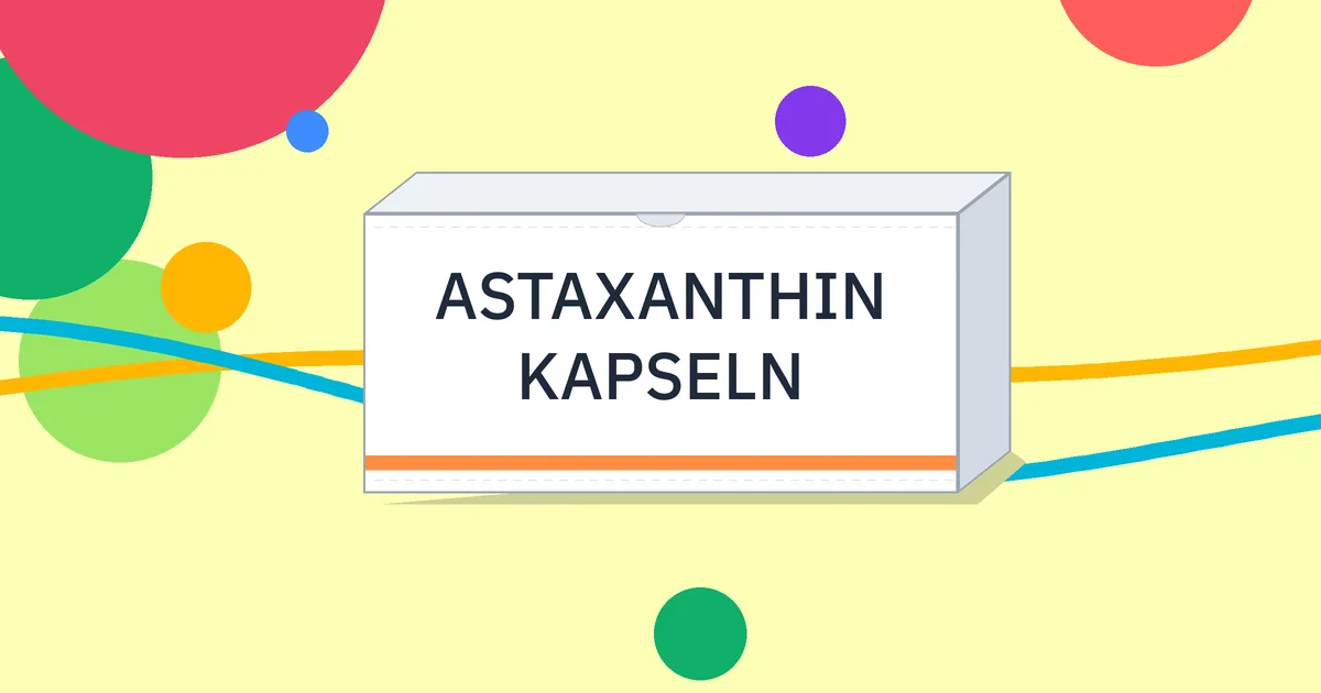 Symbolbild: Packung mit der Aufschrift ASTAXANTHIN KAPSELN (PZN 19342074) – Verfügbarkeit und Bezug in Apotheken in Frankfurt am Main