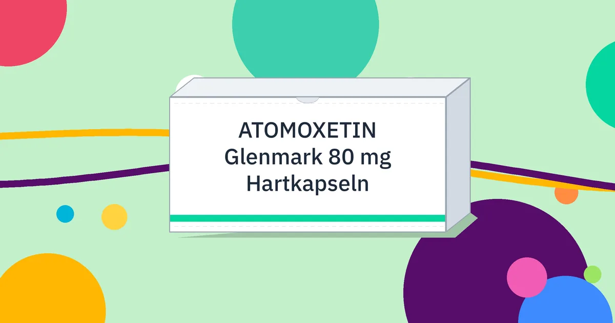 Symbolbild: Packung mit der Aufschrift ATOMOXETIN Glenmark 80 mg Hartkapseln (PZN 15211636) – Verfügbarkeit und Bezug in Apotheken in Frankfurt am Main