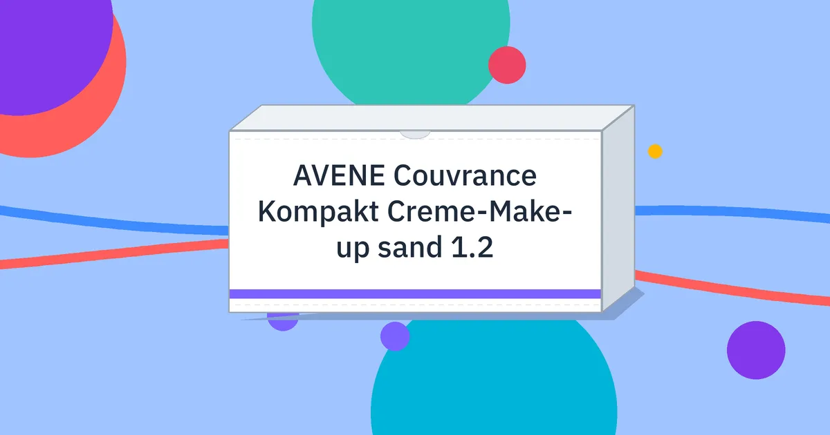 Symbolbild: Packung mit der Aufschrift AVENE Couvrance Kompakt Creme-Make-up sand 1.2 (PZN 18804673) – Verfügbarkeit und Bezug in Apotheken in Frankfurt am Main