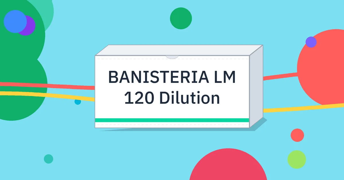 Symbolbild: Packung mit der Aufschrift BANISTERIA LM 120 Dilution (PZN 13376267) – Verfügbarkeit und Bezug in Apotheken in Frankfurt am Main