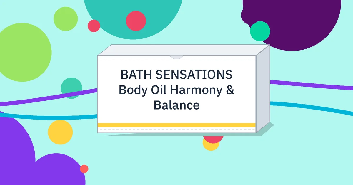 Symbolbild: Packung mit der Aufschrift BATH SENSATIONS Body Oil Harmony & Balance (PZN 17857532) – Verfügbarkeit und Bezug in Apotheken in Frankfurt am Main