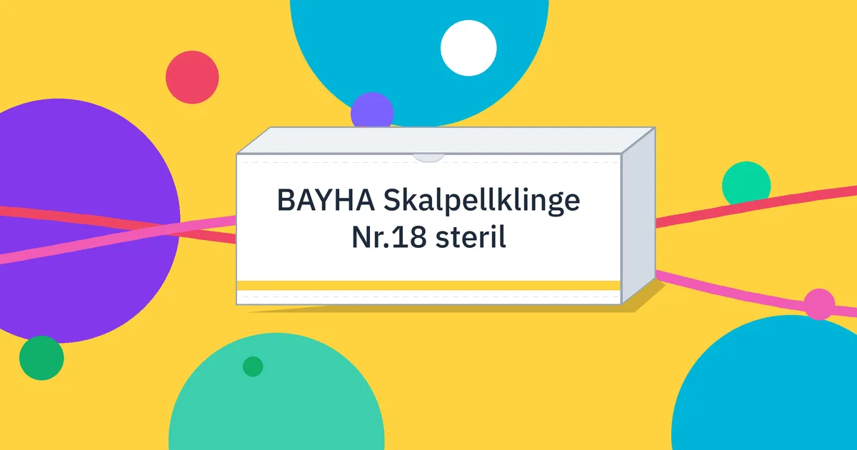 Symbolbild: Packung mit der Aufschrift BAYHA Skalpellklinge Nr.18 steril (PZN 13927997) – Verfügbarkeit und Bezug in Apotheken in Frankfurt am Main