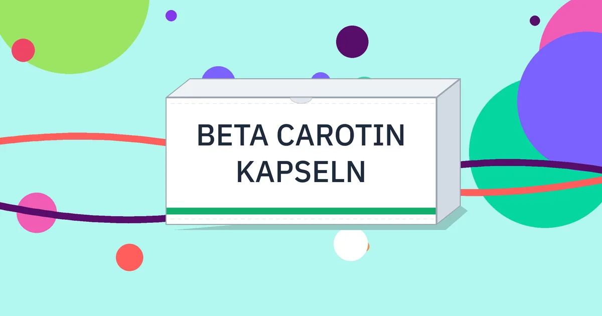 Symbolbild: Packung mit der Aufschrift BETA CAROTIN KAPSELN (PZN 08621977) – Verfügbarkeit und Bezug in Apotheken in Frankfurt am Main