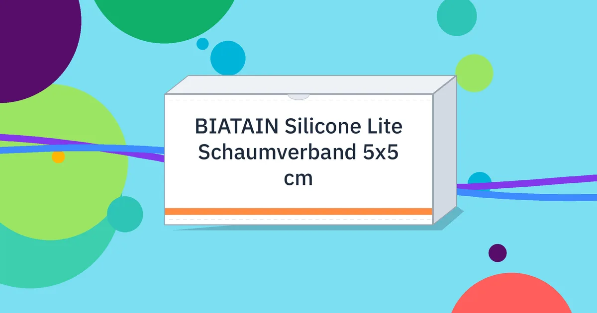 Symbolbild: Packung mit der Aufschrift BIATAIN Silicone Lite Schaumverband 5x5 cm (PZN 18123039) – Verfügbarkeit und Bezug in Apotheken in Frankfurt am Main