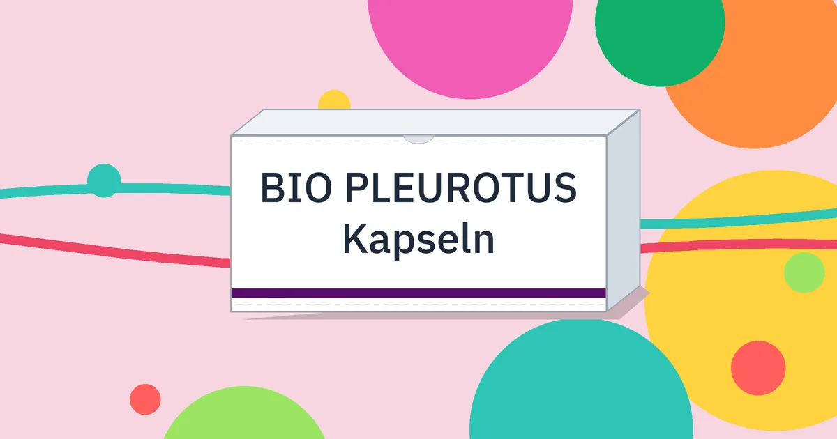 Symbolbild: Packung mit der Aufschrift BIO PLEUROTUS Kapseln (PZN 10790210) – Verfügbarkeit und Bezug in Apotheken in Frankfurt am Main