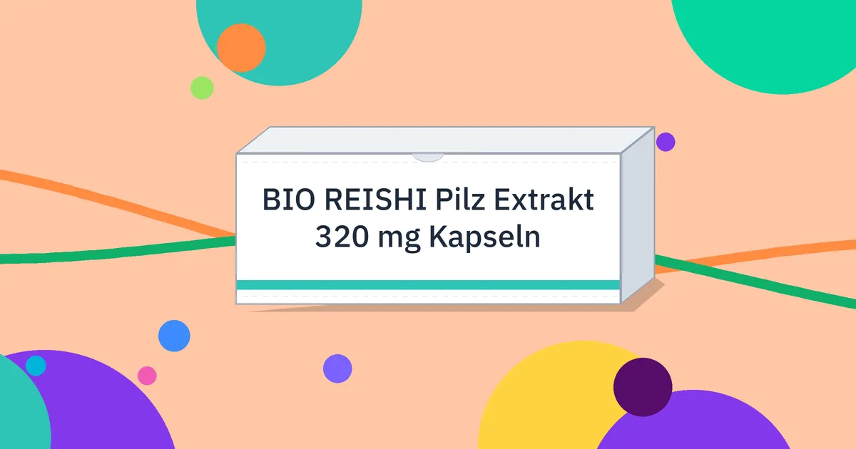 Symbolbild: Packung mit der Aufschrift BIO REISHI Pilz Extrakt 320 mg Kapseln (PZN 09464623) – Verfügbarkeit und Bezug in Apotheken in Frankfurt am Main