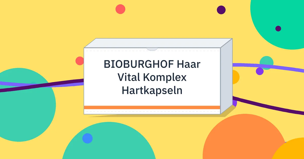 Symbolbild: Packung mit der Aufschrift BIOBURGHOF Haar Vital Komplex Hartkapseln (PZN 19376854) – Verfügbarkeit und Bezug in Apotheken in Frankfurt am Main