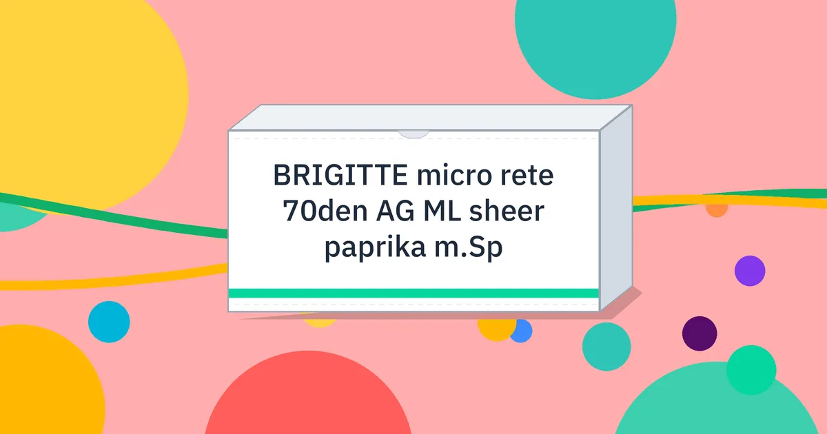 Symbolbild: Packung mit der Aufschrift BRIGITTE micro rete 70den AG ML sheer paprika m.Sp (PZN 16183215) – Verfügbarkeit und Bezug in Apotheken in Frankfurt am Main