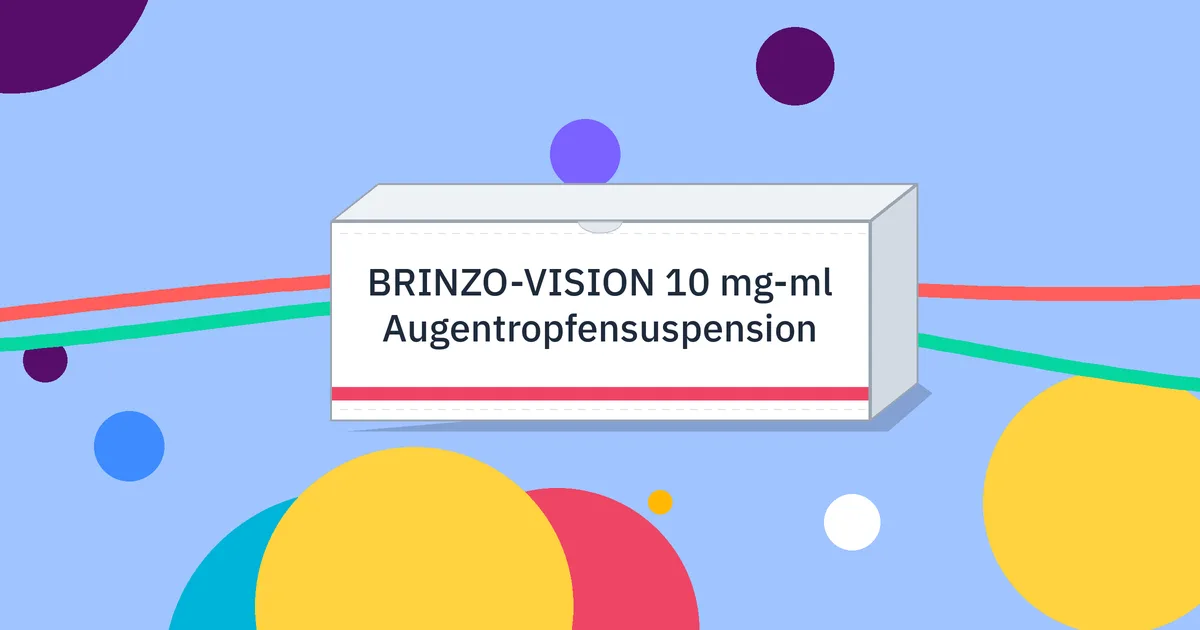 Symbolbild: Packung mit der Aufschrift BRINZO-VISION 10 mg-ml Augentropfensuspension (PZN 10644313) – Verfügbarkeit und Bezug in Apotheken in Frankfurt am Main