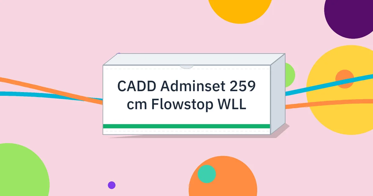 Symbolbild: Packung mit der Aufschrift CADD Adminset 259 cm Flowstop WLL (PZN 11242781) – Verfügbarkeit und Bezug in Apotheken in Frankfurt am Main