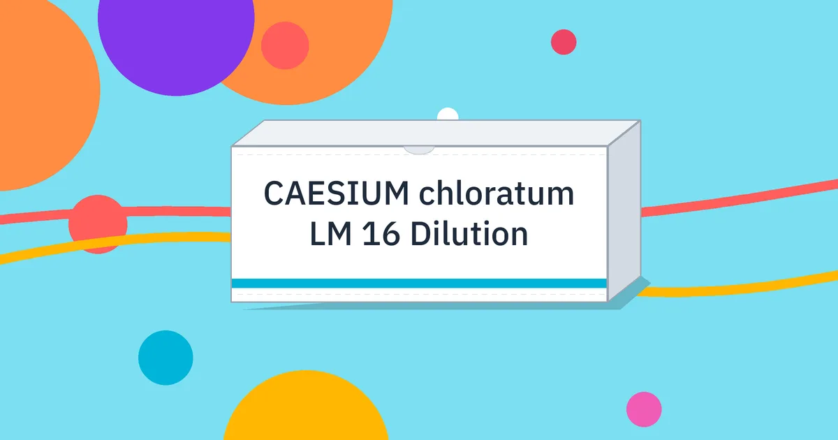 Symbolbild: Packung mit der Aufschrift CAESIUM chloratum LM 16 Dilution (PZN 12799178) – Verfügbarkeit und Bezug in Apotheken in Frankfurt am Main