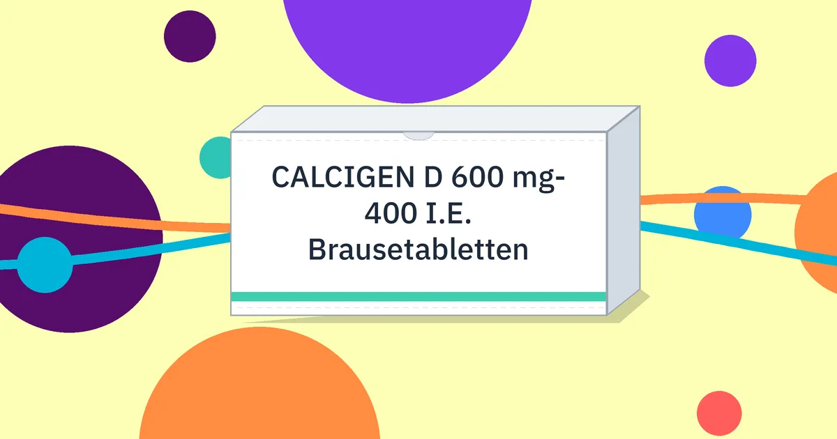 Symbolbild: Packung mit der Aufschrift CALCIGEN D 600 mg-400 I.E. Brausetabletten (PZN 01518704) – Verfügbarkeit und Bezug in Apotheken in Frankfurt am Main