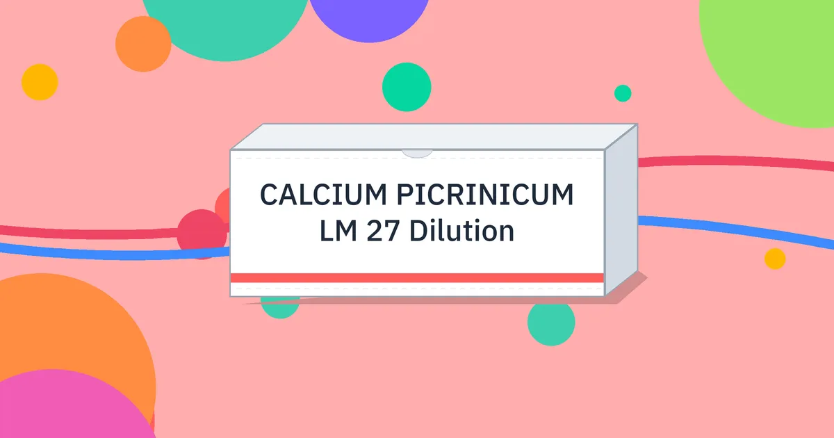 Symbolbild: Packung mit der Aufschrift CALCIUM PICRINICUM LM 27 Dilution (PZN 13410886) – Verfügbarkeit und Bezug in Apotheken in Frankfurt am Main