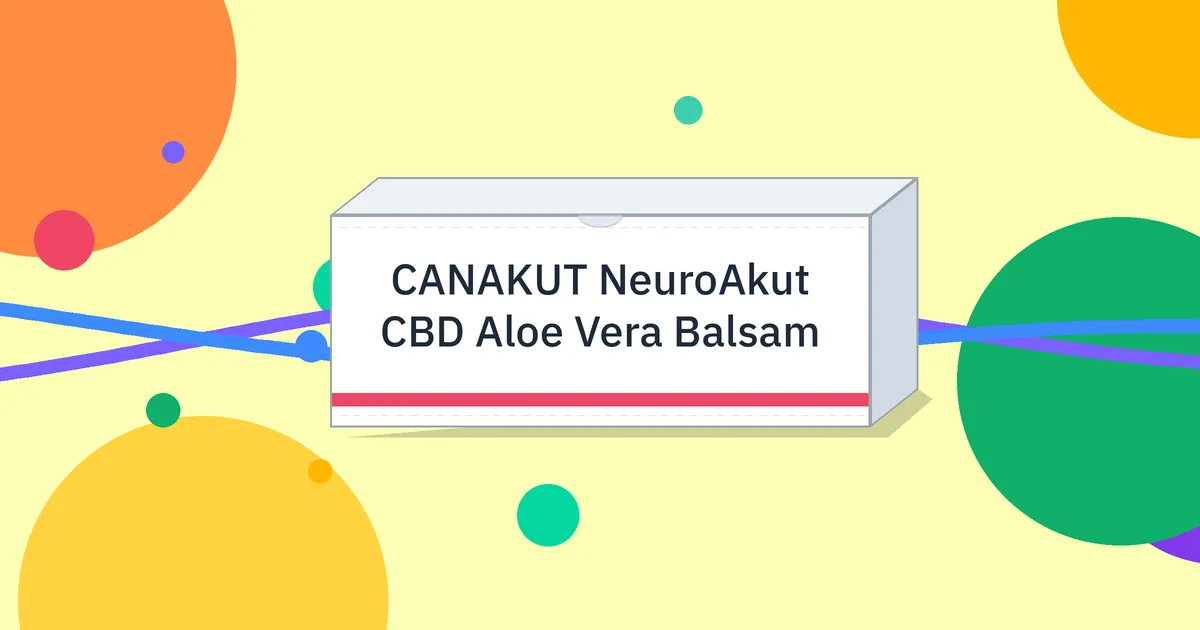 Symbolbild: Packung mit der Aufschrift CANAKUT NeuroAkut CBD Aloe Vera Balsam (PZN 17554955) – Verfügbarkeit und Bezug in Apotheken in Frankfurt am Main