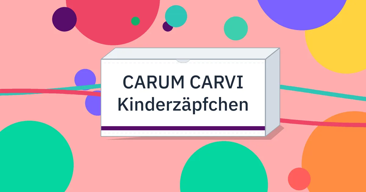 Symbolbild: Packung mit der Aufschrift CARUM CARVI Kinderzäpfchen (PZN 01448004) – Verfügbarkeit und Bezug in Apotheken in Frankfurt am Main