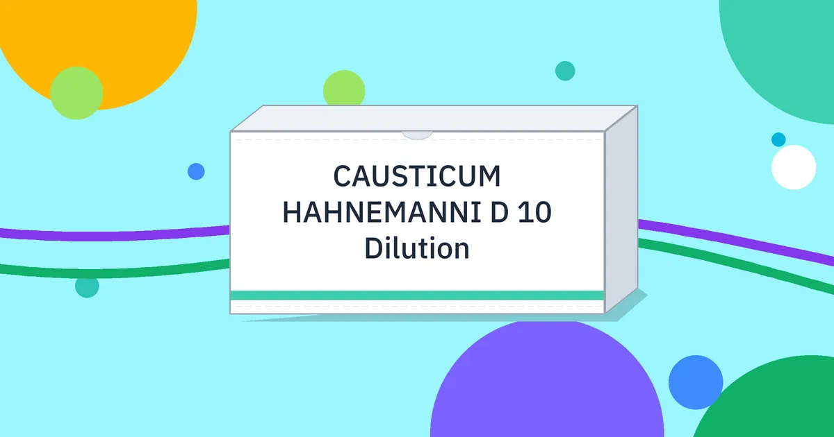 Symbolbild: Packung mit der Aufschrift CAUSTICUM HAHNEMANNI D 10 Dilution (PZN 02112217) – Verfügbarkeit und Bezug in Apotheken in Frankfurt am Main