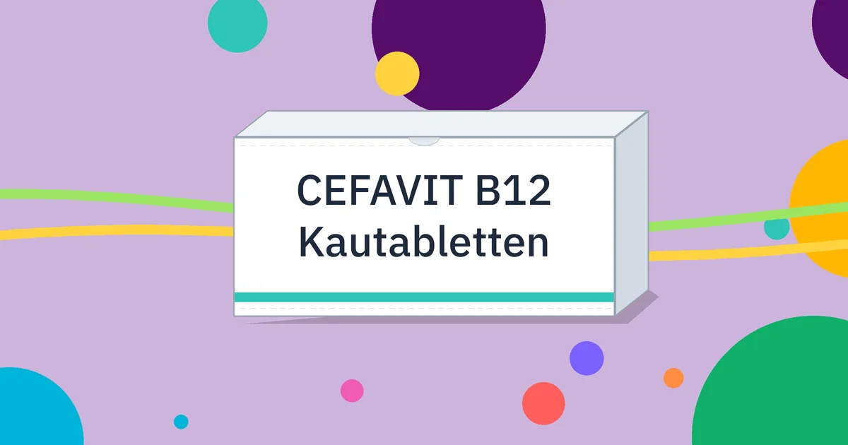 Symbolbild: Packung mit der Aufschrift CEFAVIT B12 Kautabletten (PZN 13862200) – Verfügbarkeit und Bezug in Apotheken in Frankfurt am Main