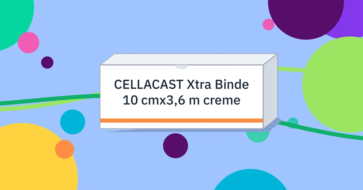 Symbolbild: Packung mit der Aufschrift CELLACAST Xtra Binde 10 cmx3,6 m creme (PZN 14252840) – Verfügbarkeit und Bezug in Apotheken in Frankfurt am Main