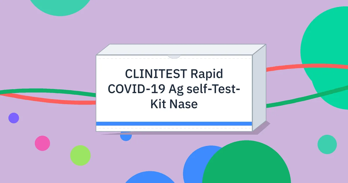 Symbolbild: Packung mit der Aufschrift CLINITEST Rapid COVID-19 Ag self-Test-Kit Nase (PZN 17313157) – Verfügbarkeit und Bezug in Apotheken in Frankfurt am Main