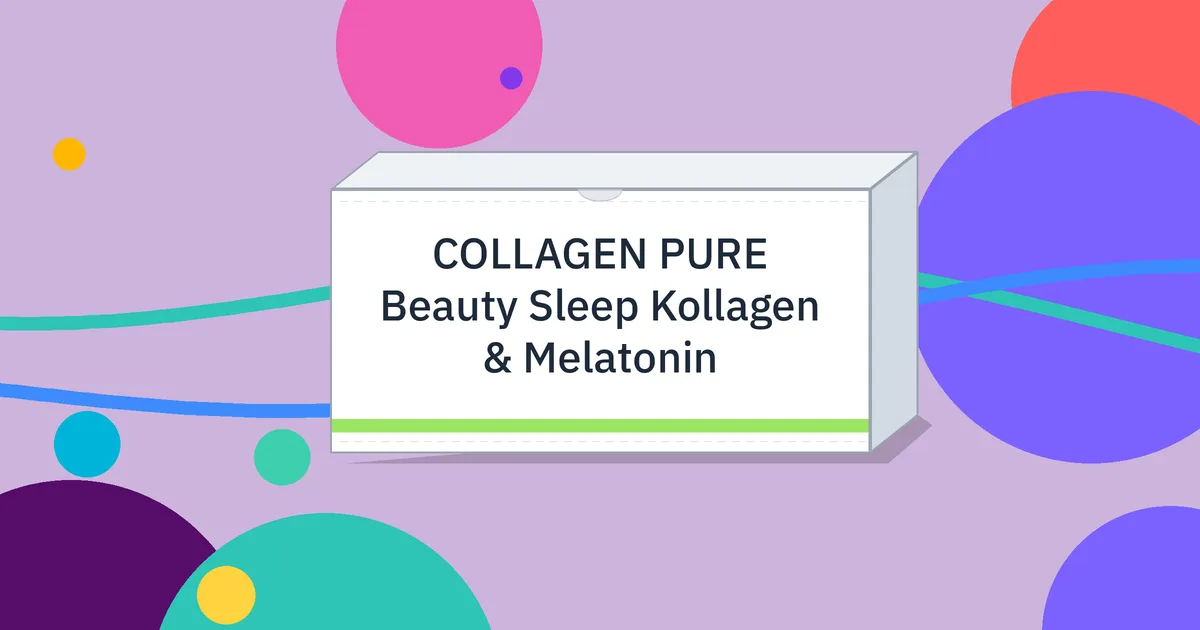 Symbolbild: Packung mit der Aufschrift COLLAGEN PURE Beauty Sleep Kollagen & Melatonin (PZN 19135346) – Verfügbarkeit und Bezug in Apotheken in Frankfurt am Main