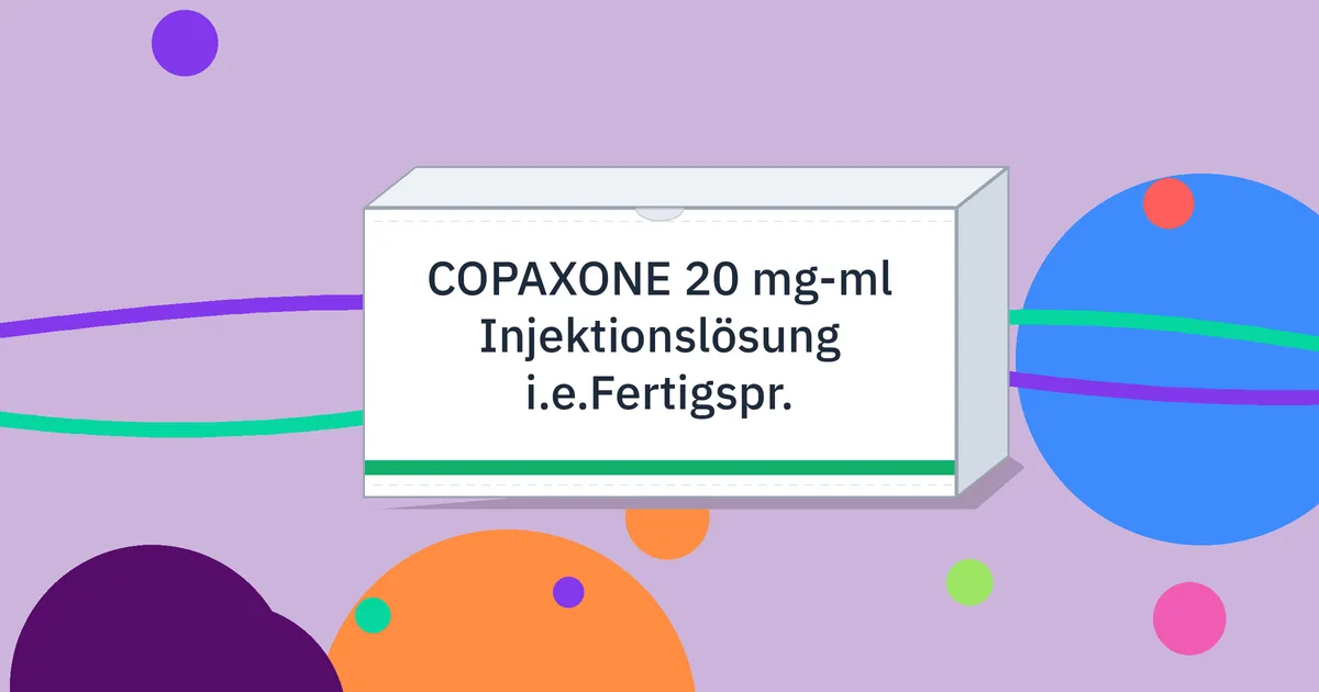 Symbolbild: Packung mit der Aufschrift COPAXONE 20 mg-ml Injektionslösung i.e.Fertigspr. (PZN 04113830) – Verfügbarkeit und Bezug in Apotheken in Frankfurt am Main