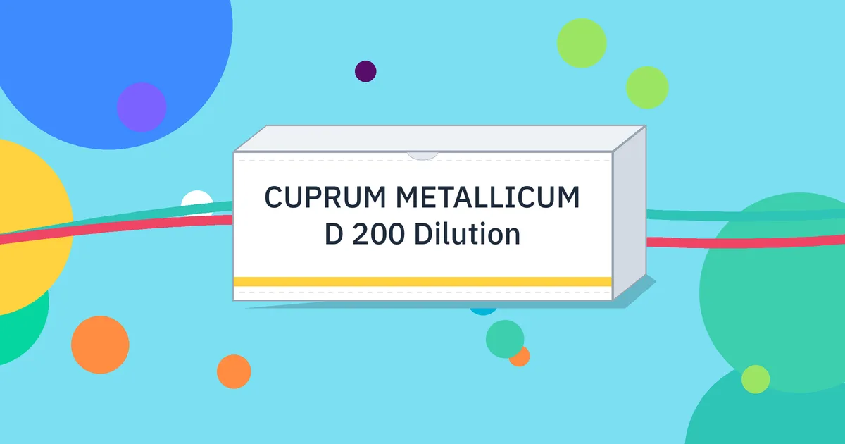 Symbolbild: Packung mit der Aufschrift CUPRUM METALLICUM D 200 Dilution (PZN 07166258) – Verfügbarkeit und Bezug in Apotheken in Frankfurt am Main