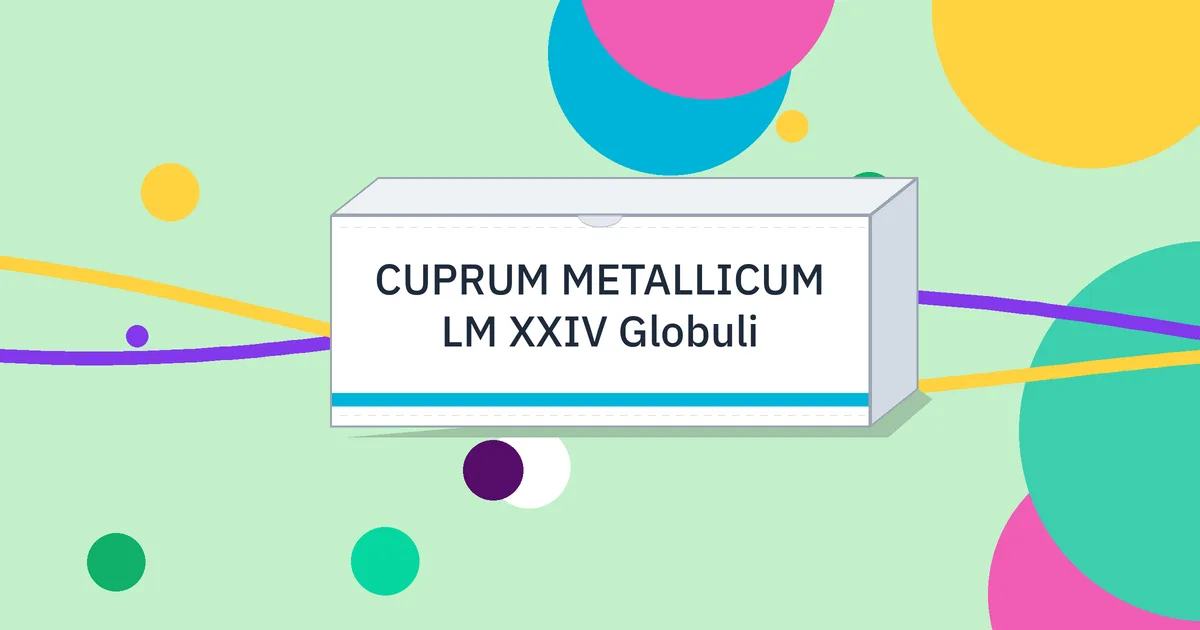 Symbolbild: Packung mit der Aufschrift CUPRUM METALLICUM LM XXIV Globuli (PZN 02677540) – Verfügbarkeit und Bezug in Apotheken in Frankfurt am Main