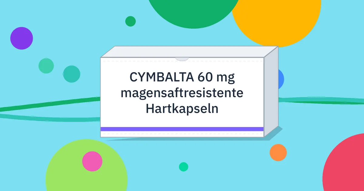 Symbolbild: Packung mit der Aufschrift CYMBALTA 60 mg magensaftresistente Hartkapseln (PZN 00896781) – Verfügbarkeit und Bezug in Apotheken in Frankfurt am Main