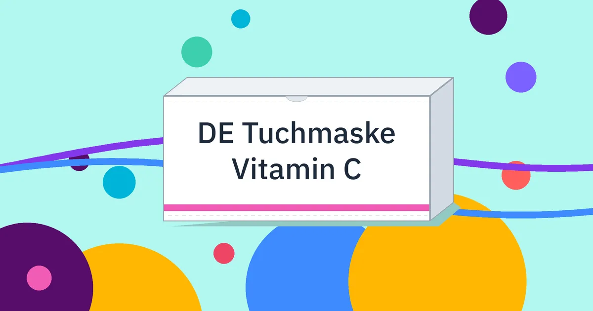 Symbolbild: Packung mit der Aufschrift DE Tuchmaske Vitamin C (PZN 19277968) – Verfügbarkeit und Bezug in Apotheken in Frankfurt am Main