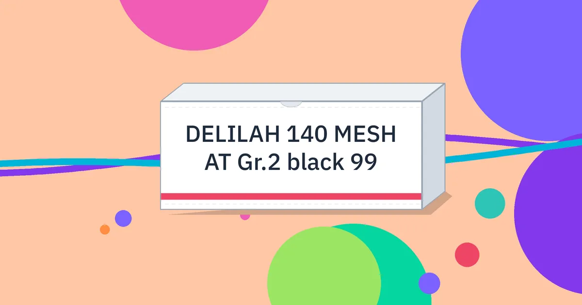 Symbolbild: Packung mit der Aufschrift DELILAH 140 MESH AT Gr.2 black 99 (PZN 13849961) – Verfügbarkeit und Bezug in Apotheken in Frankfurt am Main