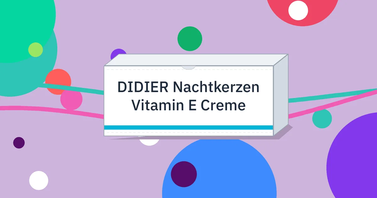 Symbolbild: Packung mit der Aufschrift DIDIER Nachtkerzen Vitamin E Creme (PZN 09372677) – Verfügbarkeit und Bezug in Apotheken in Frankfurt am Main