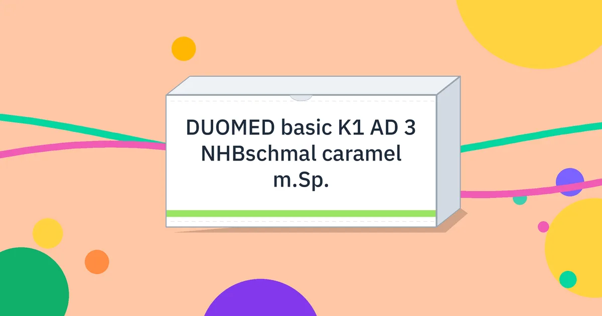 Symbolbild: Packung mit der Aufschrift DUOMED basic K1 AD 3 NHBschmal caramel m.Sp. (PZN 20903649) – Verfügbarkeit und Bezug in Apotheken in Frankfurt am Main