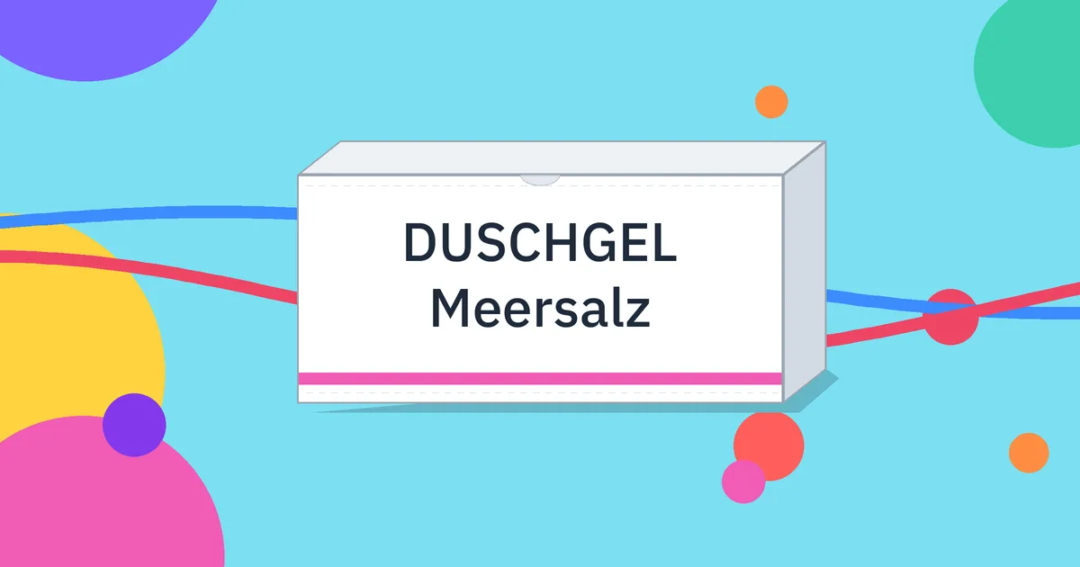 Symbolbild: Packung mit der Aufschrift DUSCHGEL Meersalz (PZN 17428073) – Verfügbarkeit und Bezug in Apotheken in Frankfurt am Main