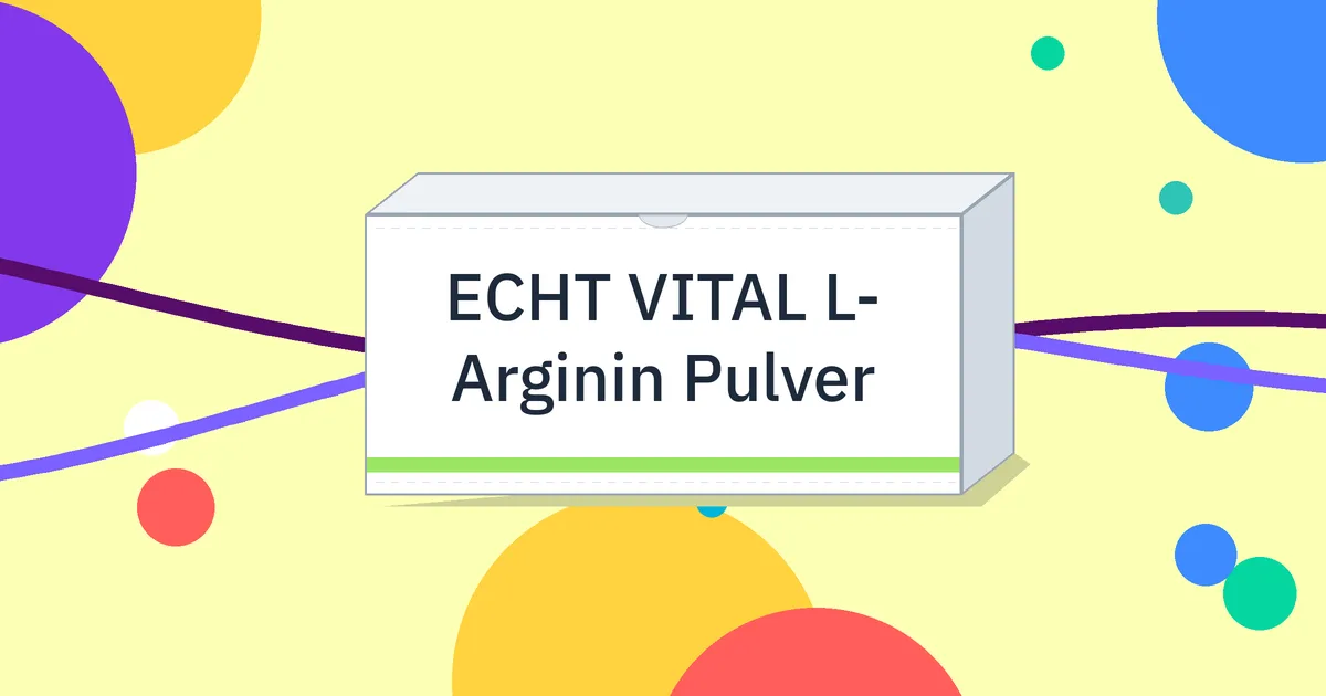 Symbolbild: Packung mit der Aufschrift ECHT VITAL L-Arginin Pulver (PZN 12728698) – Verfügbarkeit und Bezug in Apotheken in Frankfurt am Main