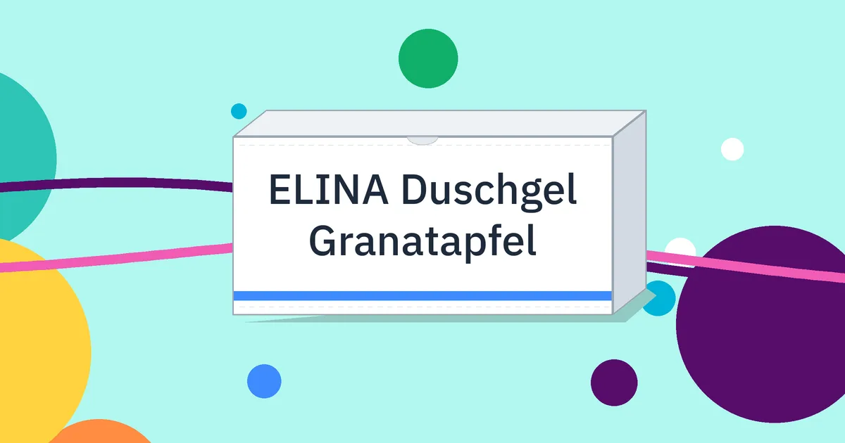 Symbolbild: Packung mit der Aufschrift ELINA Duschgel Granatapfel (PZN 10778841) – Verfügbarkeit und Bezug in Apotheken in Frankfurt am Main