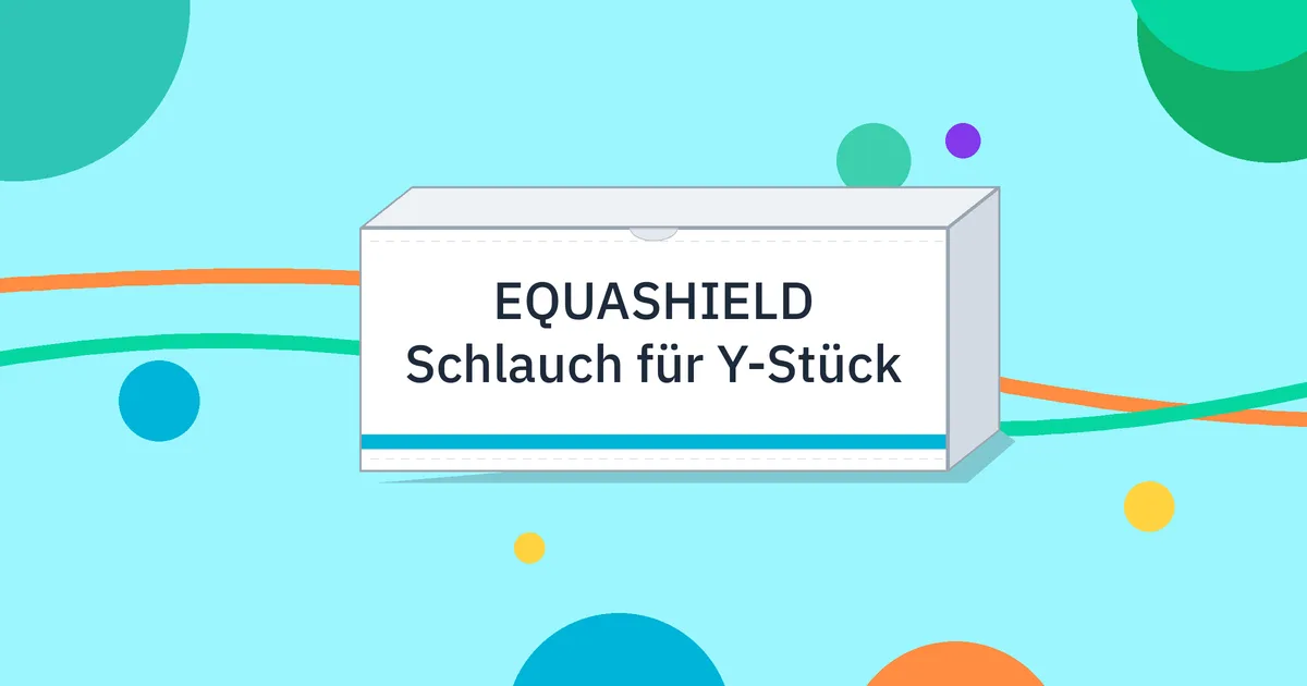 Symbolbild: Packung mit der Aufschrift EQUASHIELD Schlauch für Y-Stück (PZN 13500939) – Verfügbarkeit und Bezug in Apotheken in Frankfurt am Main