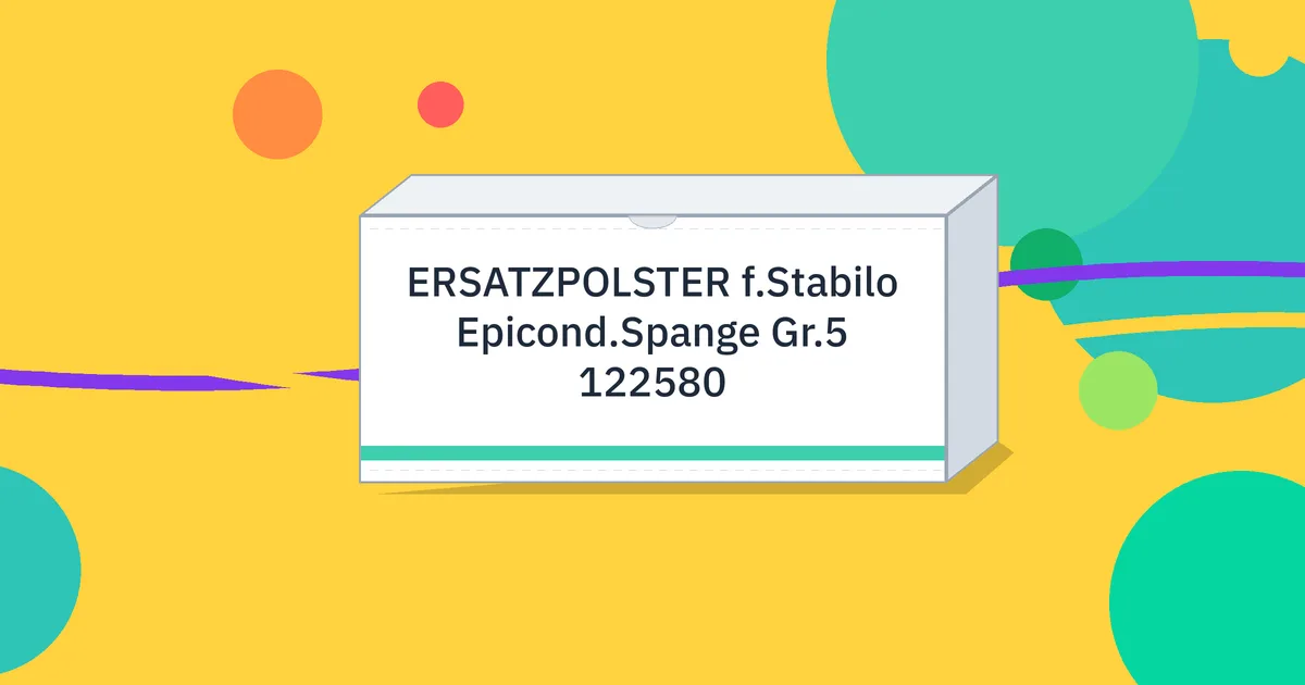 Symbolbild: Packung mit der Aufschrift ERSATZPOLSTER f.Stabilo Epicond.Spange Gr.5 122580 (PZN 11014525) – Verfügbarkeit und Bezug in Apotheken in Frankfurt am Main