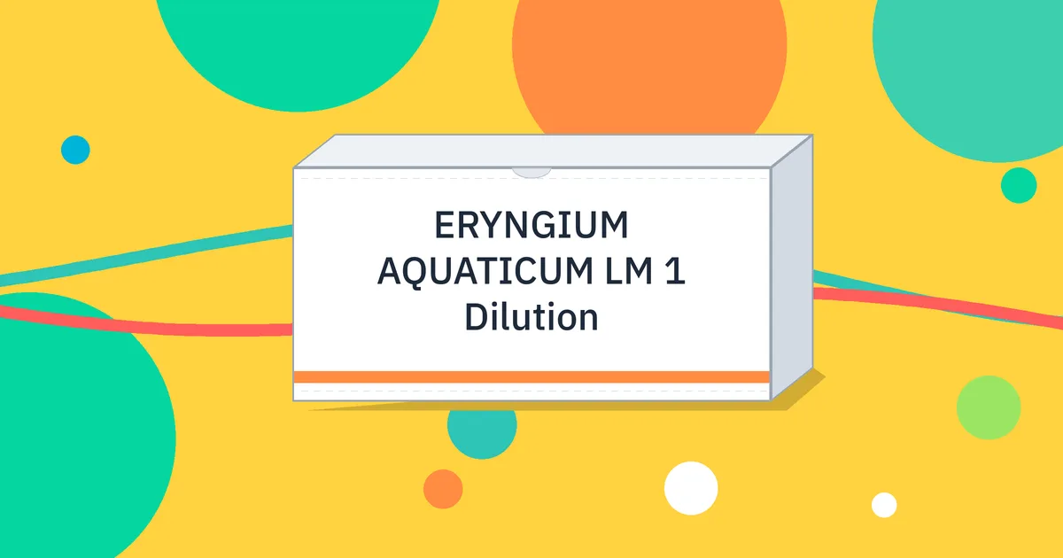 Symbolbild: Packung mit der Aufschrift ERYNGIUM AQUATICUM LM 1 Dilution (PZN 13478424) – Verfügbarkeit und Bezug in Apotheken in Frankfurt am Main