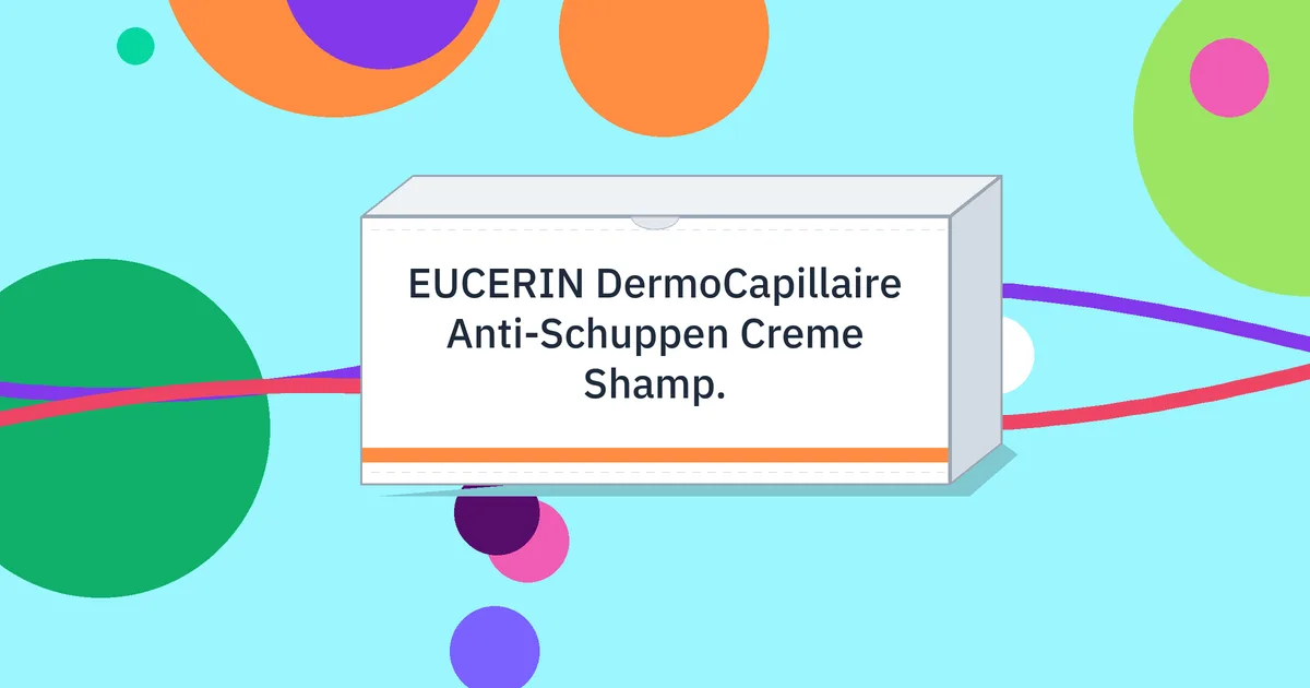 Symbolbild: Packung mit der Aufschrift EUCERIN DermoCapillaire Anti-Schuppen Creme Shamp. (PZN 09508102) – Verfügbarkeit und Bezug in Apotheken in Frankfurt am Main