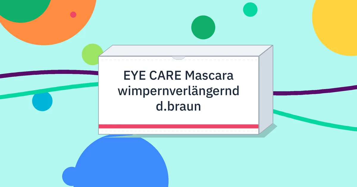 Symbolbild: Packung mit der Aufschrift EYE CARE Mascara wimpernverlängernd d.braun (PZN 00733820) – Verfügbarkeit und Bezug in Apotheken in Frankfurt am Main