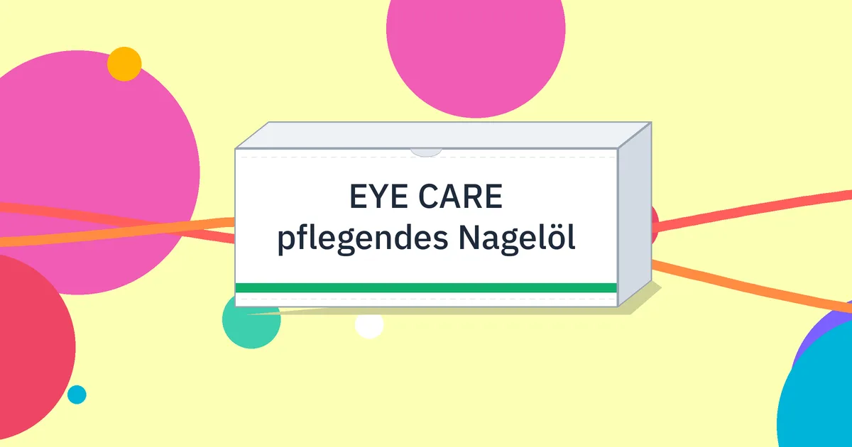 Symbolbild: Packung mit der Aufschrift EYE CARE pflegendes Nagelöl (PZN 15371216) – Verfügbarkeit und Bezug in Apotheken in Frankfurt am Main