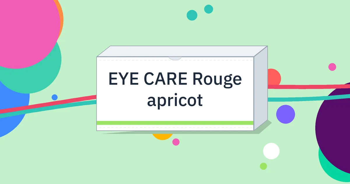 Symbolbild: Packung mit der Aufschrift EYE CARE Rouge apricot (PZN 15371044) – Verfügbarkeit und Bezug in Apotheken in Frankfurt am Main